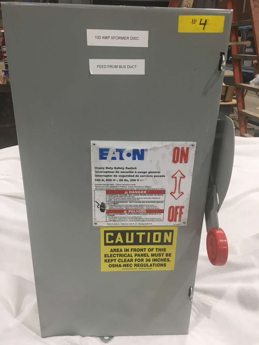 Eaton H.D. Safety Switch-#DH363FGK -Used – Diversified Systems Inc.